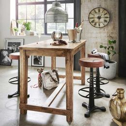 Pharao24.de Massiver Bartisch aus Recyclingholz Landhausstil