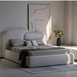 Pharao24.de Stoffbett Doppelbett in modernem Design - Beige