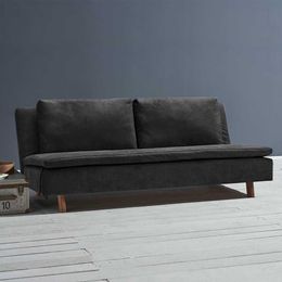 Pharao24.de Ausklappbares Sofa schwarz in modernem Design Made in Germany