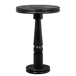 Pharao24.de Schwarzer Partytisch im Vintage Look Mangobaum Massivholz
