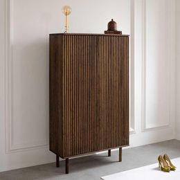Pharao24.de Schrank Holz im Skandi Design Eiche Massivholz in Wenge