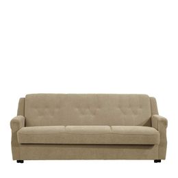 Pharao24.de Zweisitzer Schlafsofa Beige im klassischen Stil 207 cm breit