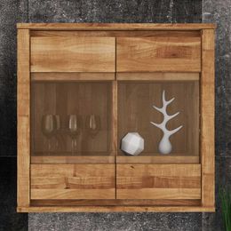 Pharao24.de Wandvitrine aus Wildeiche Massivholz 80 cm
