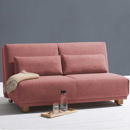 Pharao24.de Klappsofa in Rosa Stoff Made in Germany