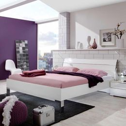 Pharao24.de Design Bett in Wei&szlig; Made in Germany
