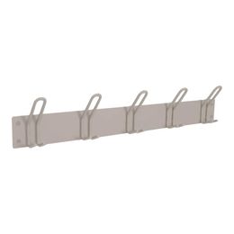 Pharao24.de Metall Garderobenhaken in Taupe pulverbeschichtet 70 cm breit