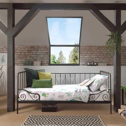 Pharao24.de Vintage Bett in Schwarz Metall