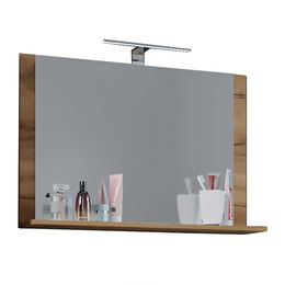 Pharao24.de Wand Badspiegel Holzoptik in modernem Design mit Ablage