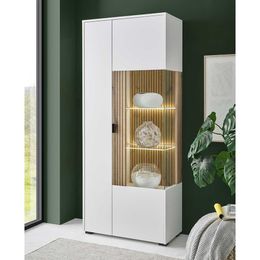 Pharao24.de Wohnzimmerschrank mit Glast&uuml;r modernem Design
