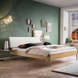 Pharao24.de 160x200 - 180x200 Doppelbett aus Eiche Massivholz hell ge&ouml;lt