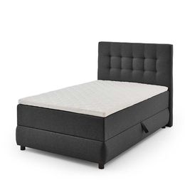 Pharao24.de Boxbett Anthrazit Stoff in modernem Design 55 cm Einstiegsh&ouml;he
