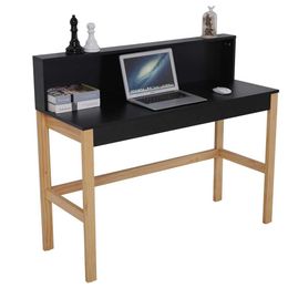 Pharao24.de Home Office Tisch in Schwarz Piniefarben