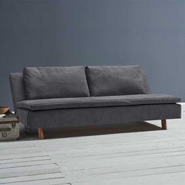 Pharao24.de Sofa Bett Graublau in modernem Design Rücken Klappmechanik