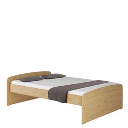 Pharao24.de Holzbett Einzelbett aus Kiefer Massivholz mit Mittelsteg