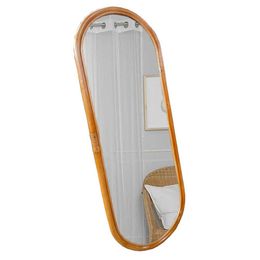 Pharao24.de Rattan Spiegel 120 cm hoch rustikalen Stil