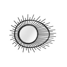 Pharao24.de Wandspiegel aus Rattan ovaler Form