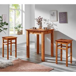 Pharao24.de Sitzgarnitur Bartisch aus Kiefer Massivholz Landhausstil (dreiteilig)