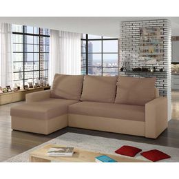Pharao24.de Ecksofa Schlafsofa in modernem Design aus Velours