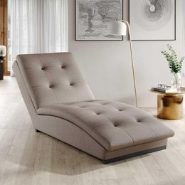 Pharao24.de Relaxliege Liegesessel mit Punktsteppungen in Beige