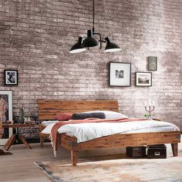 Pharao24.de Bett aus Akazie Massivholz Industry und Loft Stil