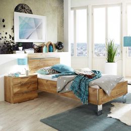 Pharao24.de Bett in Holzoptik Plankeneiche in modernem Design Made in Germany