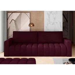 Pharao24.de Sofa Dreisitzer Sofa aus Samt mit Armlehnen