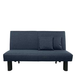 Pharao24.de 2er Schlafsofa Blau mit Untergestell aus Metall Made in Germany