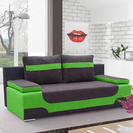 Pharao24.de Schlafsofa Bettsofa in modernem Design 45 cm Sitzh&ouml;he