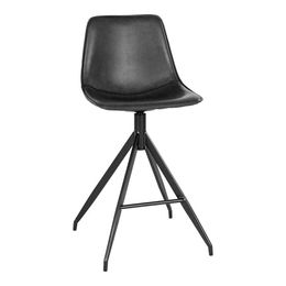 Pharao24.de Hohe Kuechenhocker aus Kunstleder und Metall 65 cm Sitzh&ouml;he (2er Set)