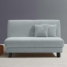 Pharao24.de Futonschlafsofa modern in Hellblau Faltmechanik