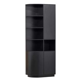 Pharao24.de Wohnzimmer Seitenschrank schwarz in modernem Design 210 cm hoch