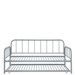 Pharao24.de Metallrahmen Bett Bettgestell Liegeflächen 90x200 cm mit Fußgestell aus Metall
