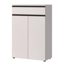 Pharao24.de B&uuml;roschrank Officeschrank mit einer Schublade und Metallgriffen