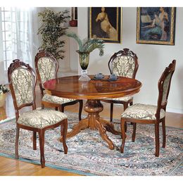 Pharao24.de Barocke Sitzgruppe in Nussbaumfarben Beige Gold