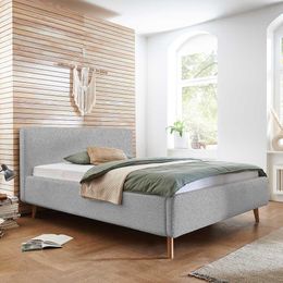 Pharao24.de Polster Doppelbett Grau 160x200 cm oder 180x200 cm 105 cm hoch