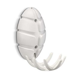 Pharao24.de Wandhaken Set in Wei&szlig; und Chrom modern (6er Set)