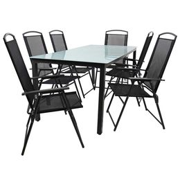 Pharao24.de Sitzgarnitur in modernem Design mit sechs Sitzpl&auml;tzen (siebenteilig)