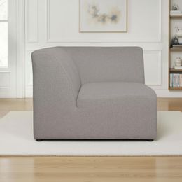 Sofa-Eckelement OTTO HOME "Koa, Sofamodul, passend zur Serie KOA", grau (warm grau), B:98cm H:73cm T:98cm, 62% Polypropylen, 32% Polyester, Polsterelemente, in Webstoff, weicher Lounge-Sitzkomfort