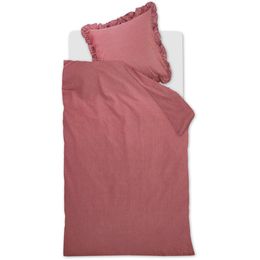 Bettw&auml;sche "Flamboyant", rosa (dunkelrosa), B/L: 155cm x 220cm, 1 Stk., 1 Stk., Renforc&eacute;, B/L: 80cm x 80cm, 2 Stk., Renforc&eacute;, Obermaterial: 100% Baumwolle, AT HOME BY BEDDINGHOUSE, Bettw&auml;sche, Bettw&auml;sche