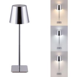 OTTO HOME LED Tischleuchte "Merrin", chrom, 1, Ø 11cm H: 37cm, 2 Stk., Leuchten