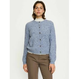 Soft Rebels Damen Cardigan "Soft Rebels Sweater SRAllison"880 overture melange, Gr. S, Obermaterial: 50% Nylon, 32% Wolle, 15% Alpaka, 3% Elasthan,
