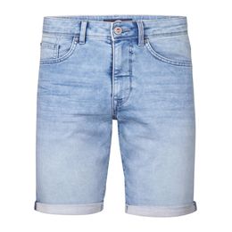 Jeansshorts PETROL INDUSTRIES, Herren, Gr. S, N-Gr, grau (light stone), Denim/Jeans, Obermaterial: 77% Baumwolle, 21% Polyester, 2% Elasthan, unifarben, slim fit kniefrei, Jeans Jeansshorts, Sommerhose im Five-Pocket Style