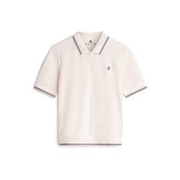 Tommy Hilfiger Poloshirt Damen Gr&ouml;&szlig;e XXS hellbeige / schwarz