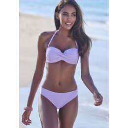 Venice Beach Set: B&uuml;gel-Bandeau-Bikini 'Aria' lila Gr. 36 Cup B. Mit Seitlichen St&auml;bchen Und Mit B&uuml;gel