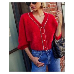 Milan Kiss Cardigan in Rot - 59% | Größe L | Damen-pullover-cardigans