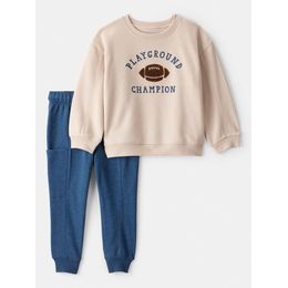 Carter's carter's 2tlg. Outfit in Beige/ Blau - 67% | Gr&ouml;&szlig;e 104 | Kinder-sweatshirts-jacken