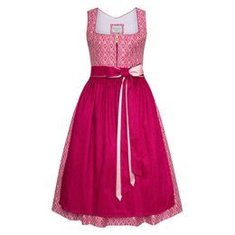 Alpenfee Dirndl ''Josefina'' in Pink/ Weiß - 62% | Größe 44 | Damen-dirndl