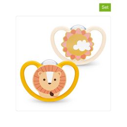 Nuk 2er-Set: Schnuller "Space" in Orange/ Beige - 2x 2 St&uuml;ck - 37% | Gr&ouml;&szlig;e 3 | Baby-schnuller