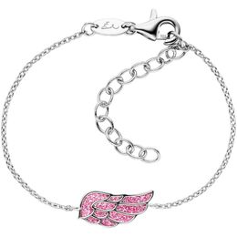 Herzengel Armband »Glitzerflügel« Made in Germany silberfarben-rosa 16 cm Herzengel ́s beschützender Flügel - dieses zuckersüße und filigrane...