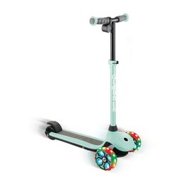 Globber E-Scooter »ONE K E-MOTION 4 PLUS, mit Leuchtrollen« 10 km/h mintgrün Duales Bremssystem mit E-ABS und mechanischer Hinterradbremse